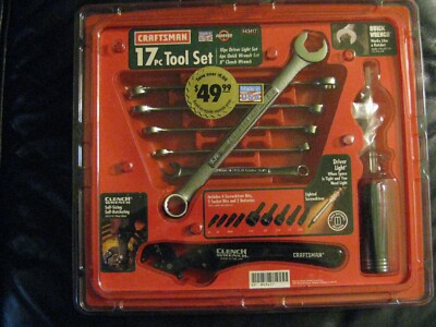 Craftsman 43417 17 Pc Tool Set Clench Wrench Driver Quick Speed Wrench ...