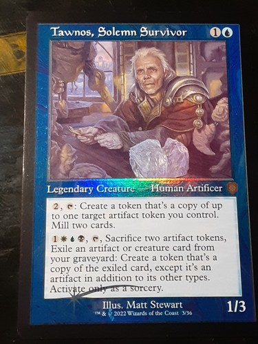 Tawnos Solemn Survivor FOIL , Commander Brothers War , NM , MTG,FREE ...