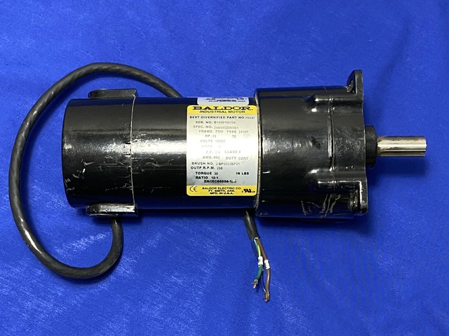 Baldor 24A045Z063G1 180 VDC 10 1ratio 250rpm .13hp Frame PSM Type 2416p ...