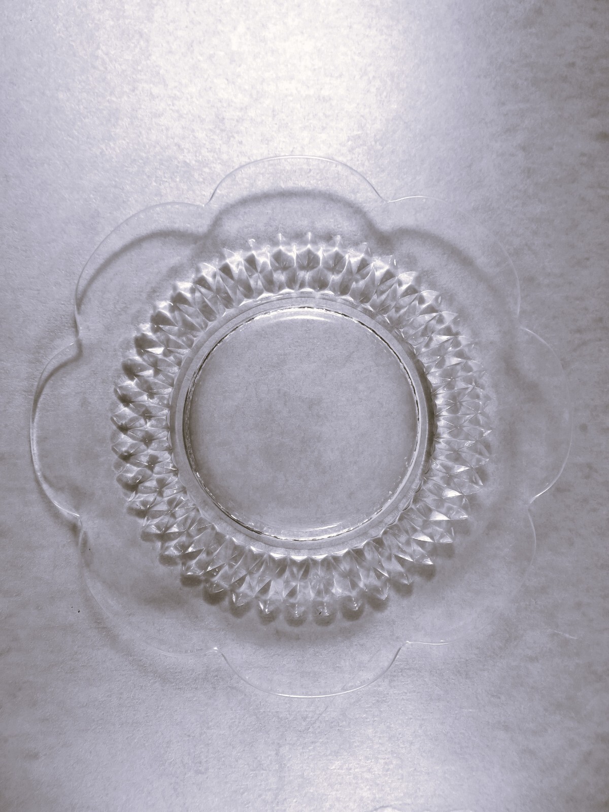 Duncan Miller Luncheon Plate Crystal Clear Glass Diamond Stem Pattern 8 ...