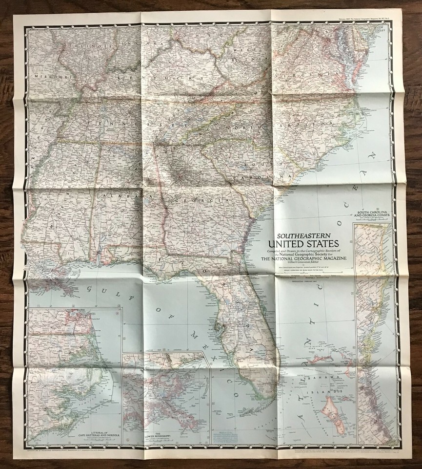 National Geographic Maps Inserts Posters 1940's 1950's 1960's 1970's ...