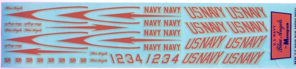 REPRODUCTION DECALS ONLY: MONOGRAM 1958/1967 F11F BLUE ANGELS | eBay