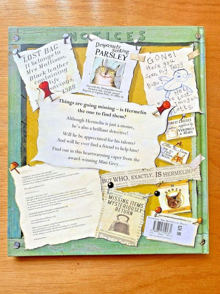 Hermelin the Detective Mouse: Mini Grey Hardcover 2014 Picture Book ...