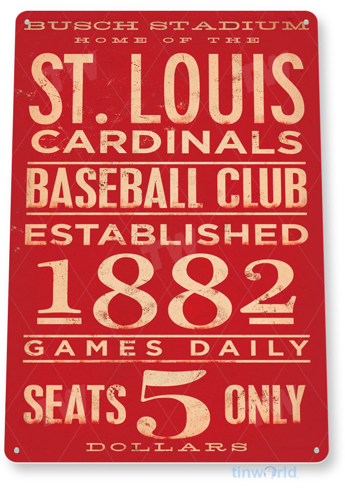 TIN SIGN St. Louis Cardinals Rustic Baseball Game Room Sign A169 | eBay