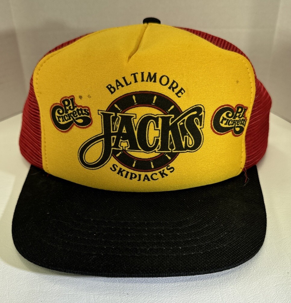 80s Vintage Baltimore Skipjacks Jacks Trucker SnapBac… - Gem
