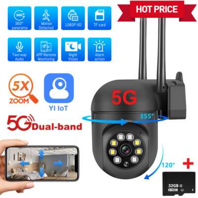 Yi Lot Wireless 5G WiFi Security Camera System Smart Outdoor Night ...
