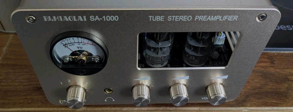 HiFi Valve Tube Preamp 4-way Audio Switcher Box Splitter Headpone Amp w ...