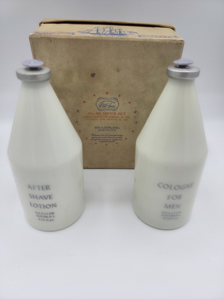 Vintage Old Spice Cologne and After Shave Box Set - Frigate Essex ...