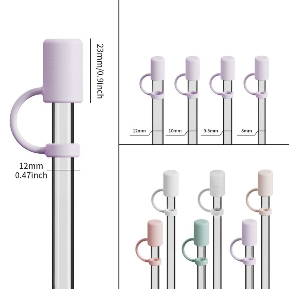Reusable Straw Cover Cap for Stanley Cup 40oz/ 30oz for 8-12mm Straws ...