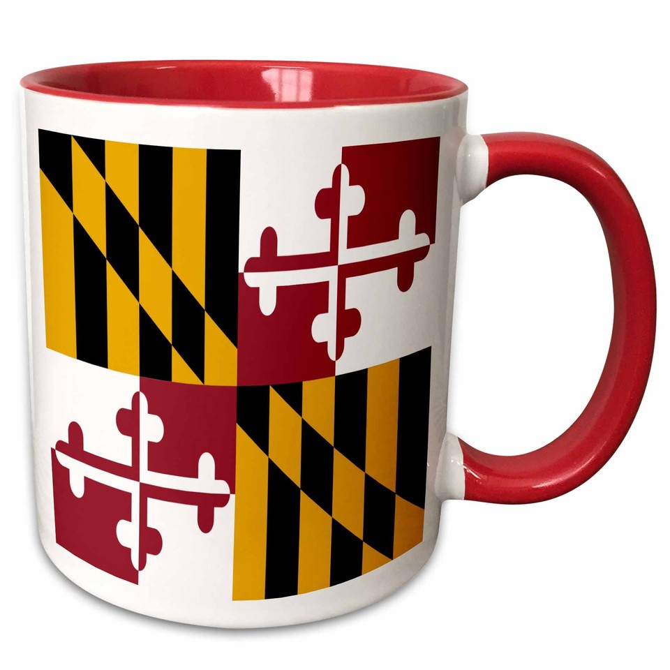 3dRose State Flag of Maryland - US American - Heraldic banner of George ...