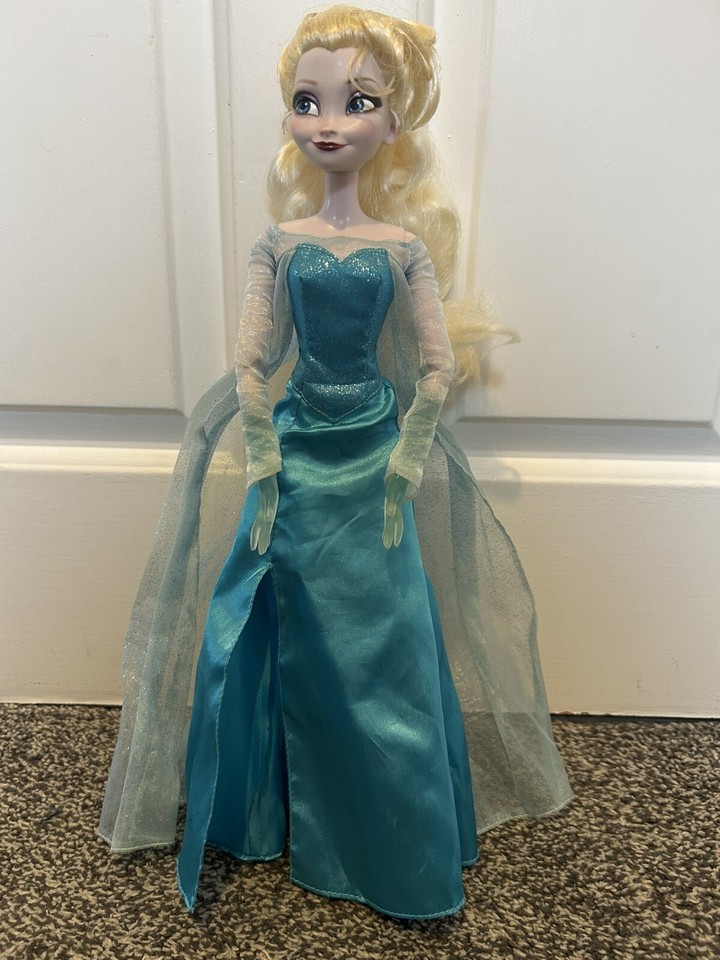 Disney Frozen Large 17” Singing Light-Up Elsa Doll Complete Dress Shoes ...