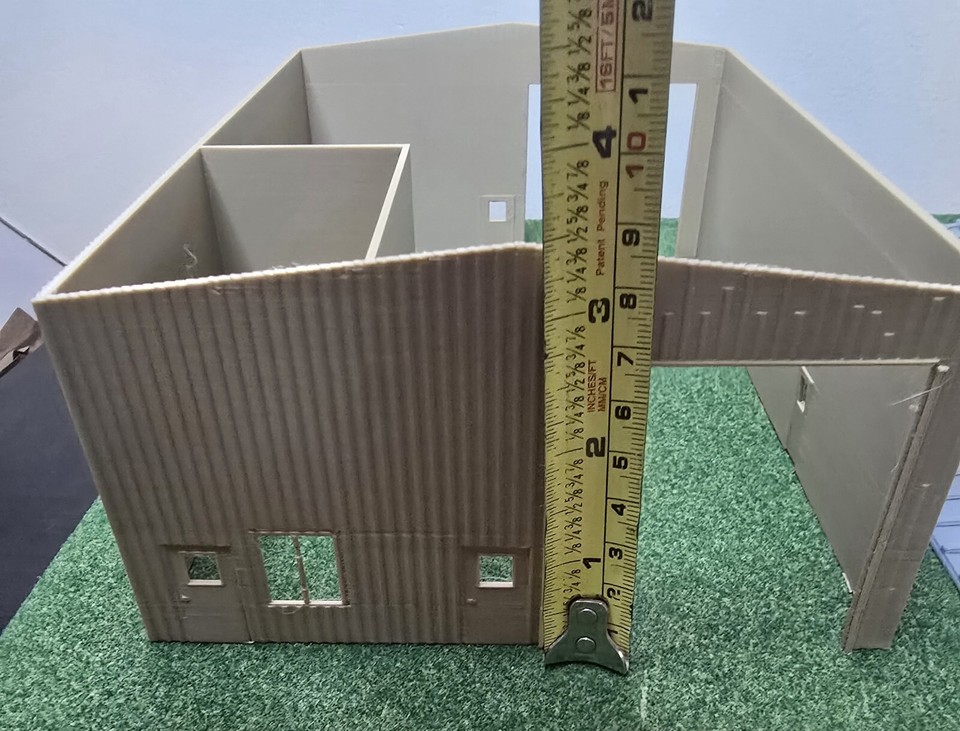 Ho Scale Warehouse Industry Diesel Garage Tan Walls Open Doors Free ...