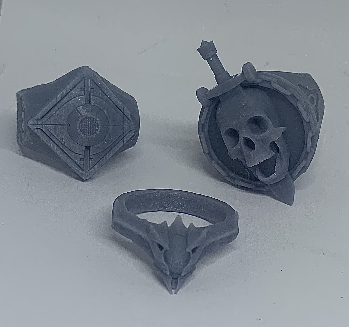 Destiny Raid Rings - Set Of 3: Raid Symbol/VoG/KF | Resin 3D Printed ...