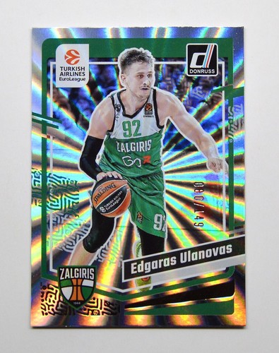 2023-24 Donruss EuroLeague Holo Laser #52 Edgaras Ulanovas 080/149 ...