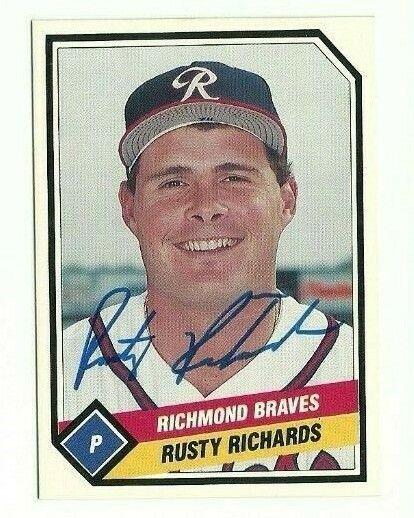Rusty Richards 1989 CMC Richmond Braves autographed auto signed card | eBay