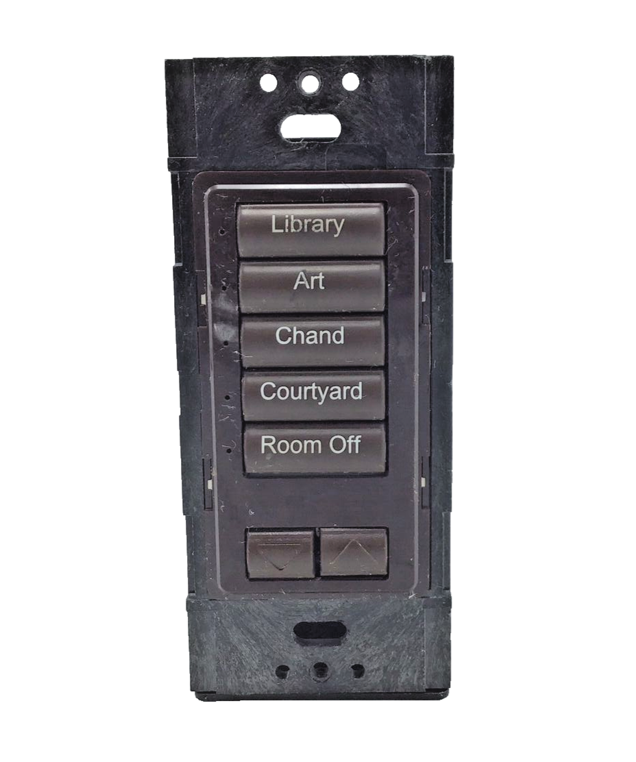 Lutron HomeWorks STWD-5BRL-BR (Brown) 5-Button with Raise-Lower Keypad ...