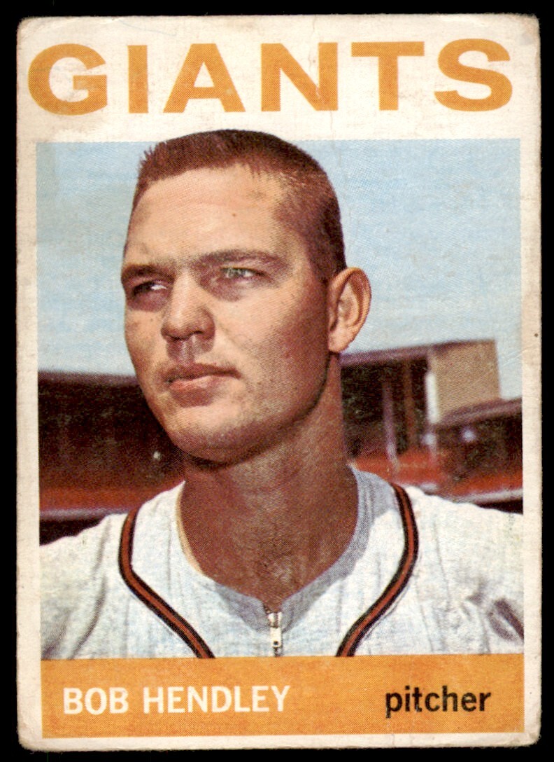 1964 Topps Bob Hendley #189 San Francisco Giants Filler | eBay