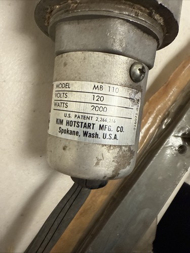 NOS kim hotstart MB110 heater kit 120 volts 2000 watts B-35676 with ...