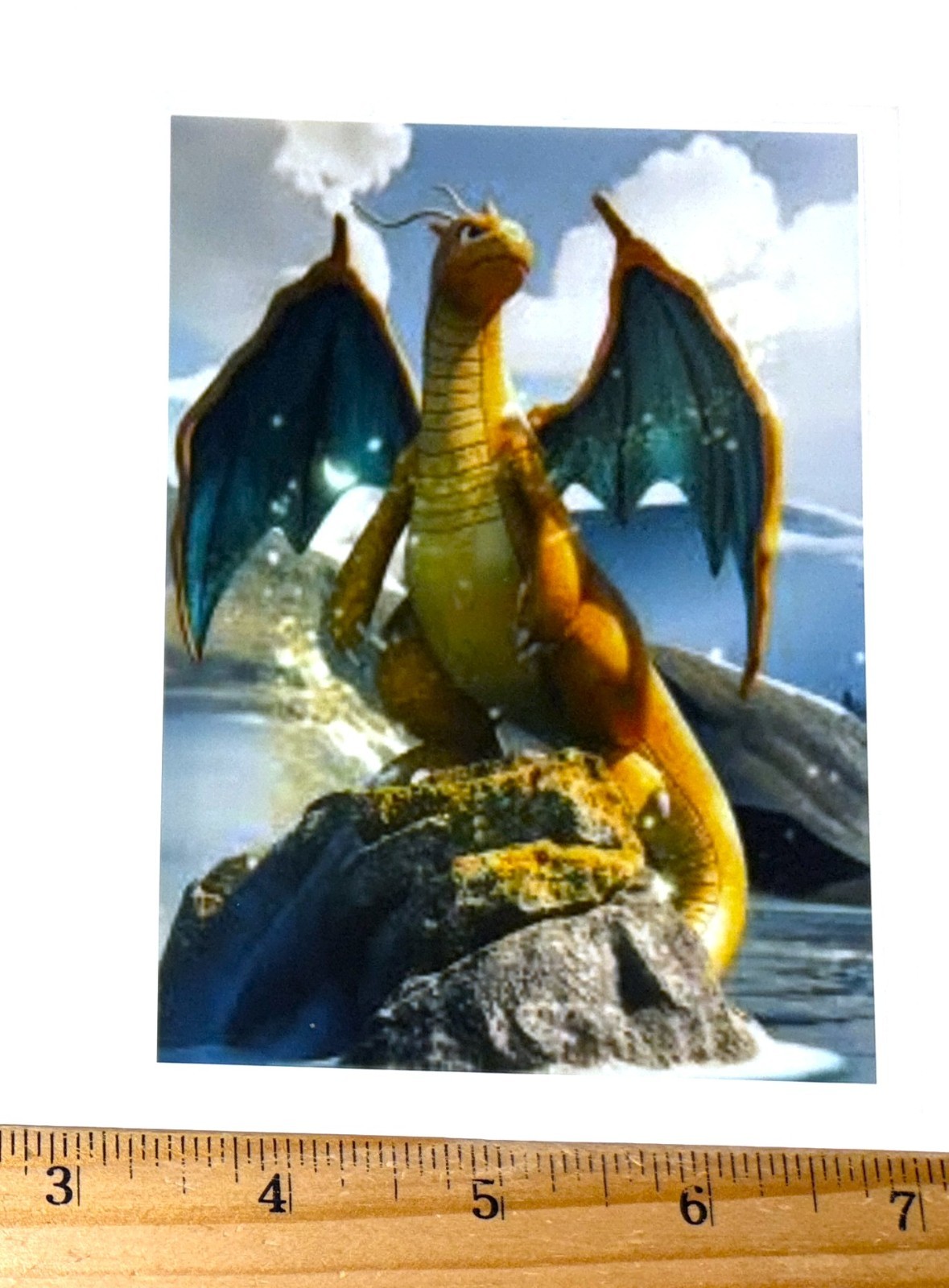 Pokemon DRAGONITE Wings Open Dominant Vibrant Full Color Vinyl Sticker ...