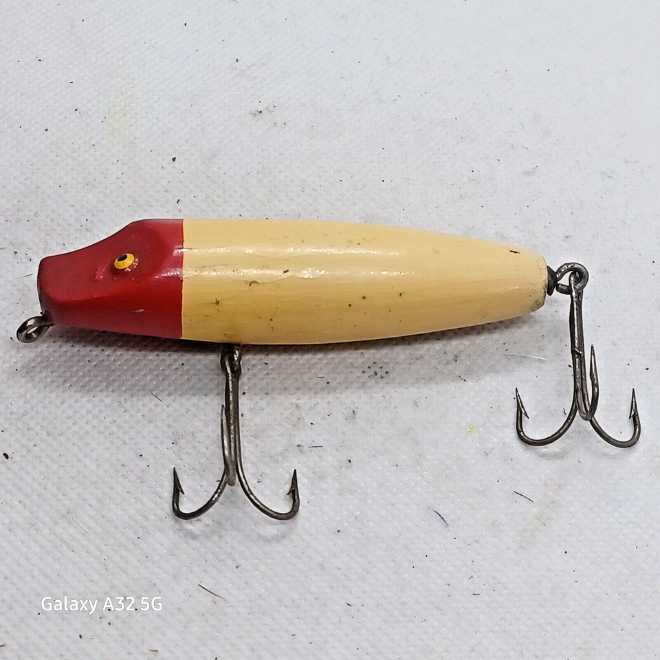 Vintage Shurkatch HICO Fishing Lures Wood Topwater Plug River Runt Vamp ...