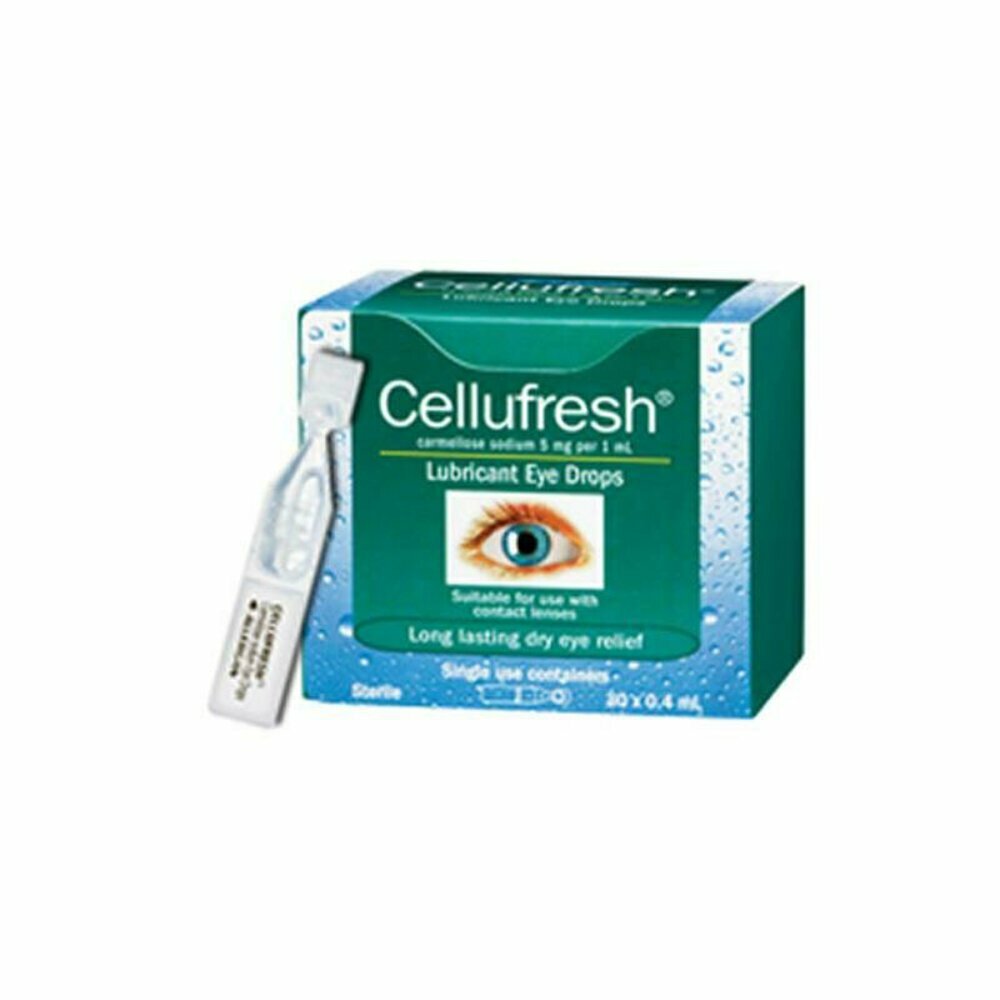 2 × Cellufresh Eye Drops 30 x 0.4ml Vials preservative free ...