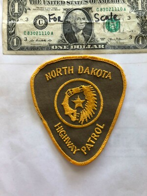 North Dakota Highway Patrol Police Patch un-sewn in great shape | eBay