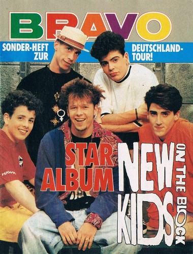 BRAVO STAR ALBUM 80's Vintage GERMAN MUSIC MAGAZINE cover NEW KIDS ON ...