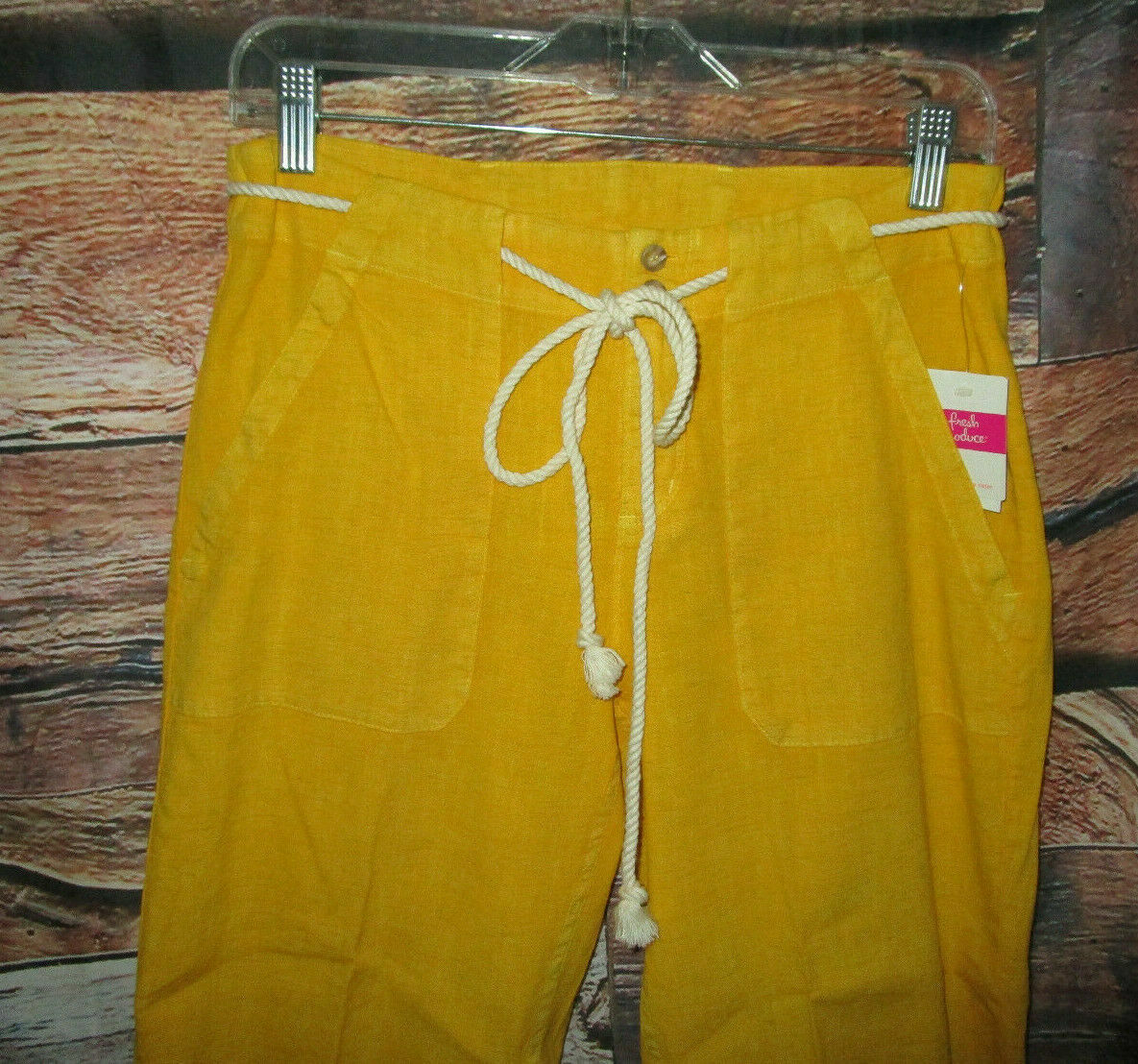 NWT Fresh Produce M Del Mar Capris Nautical Linen Crop Pants Punchy ...