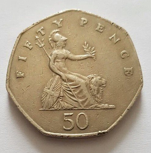 1982 UK Britannia Large Type Fifty Pence 50p coin | eBay UK