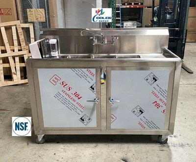 3-Compartment Sinks - Portable 3 Compartment Sink
