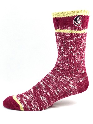 Florida State Seminoles College Maroon & Gold Alpine Knit Crew Socks | eBay