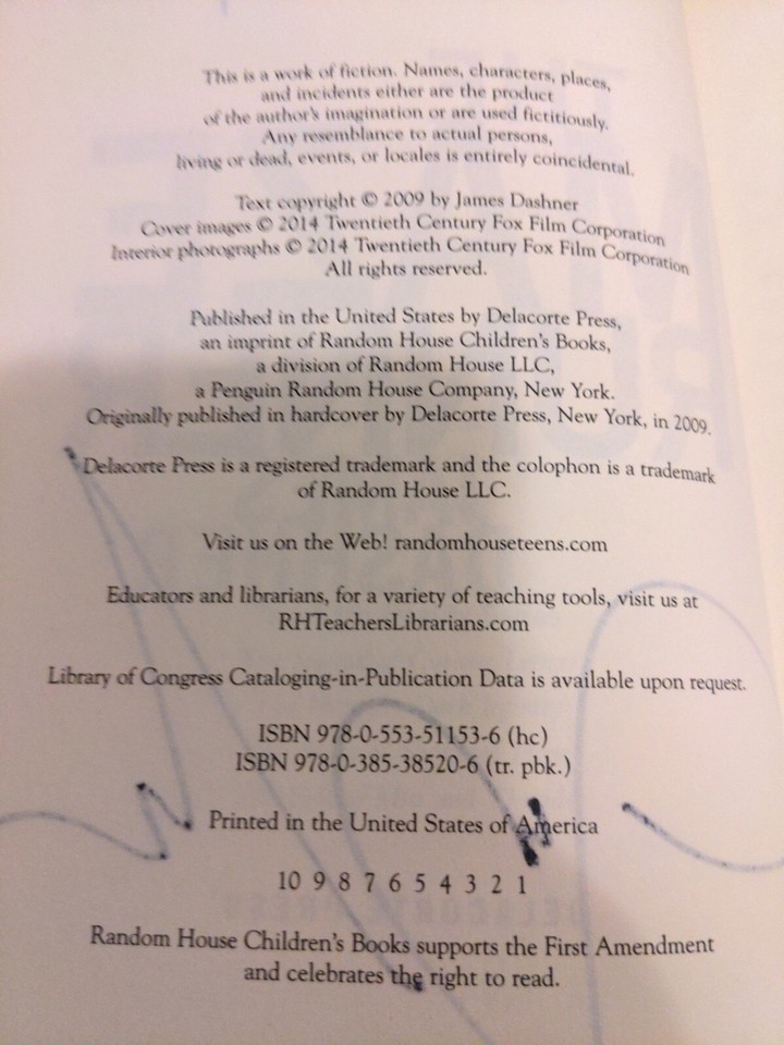 The Maze Runner- James Dashner SIGNED 1st Film Tie-In Ed 1st Print HB ...