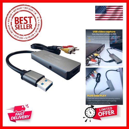 Composite USB Video Capture Card for VHS/hdmi/RCA/av,VHS to Digital ...