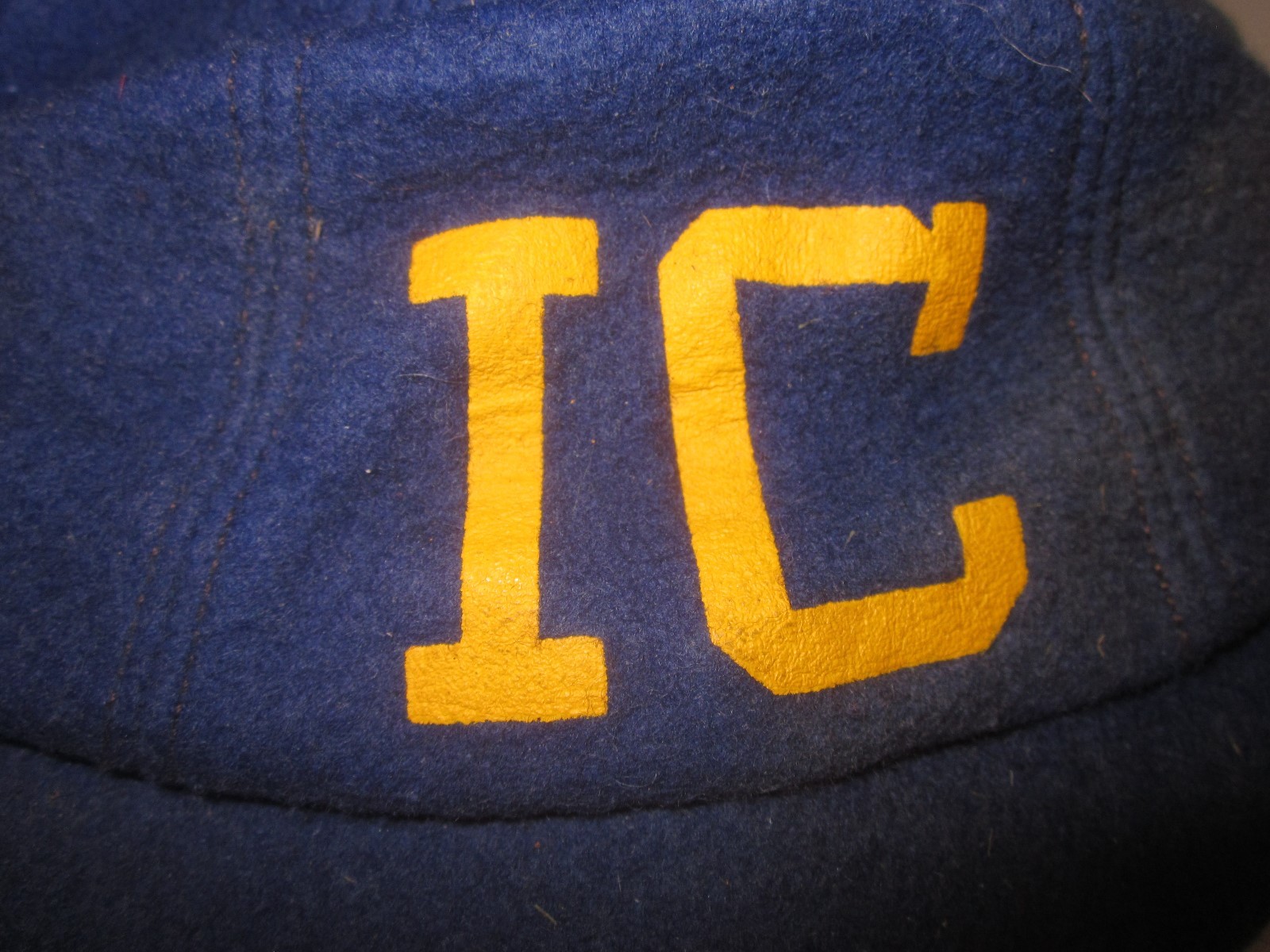 vintage Kids Boys Soft Wool Felt Cap school IC logo | eBay