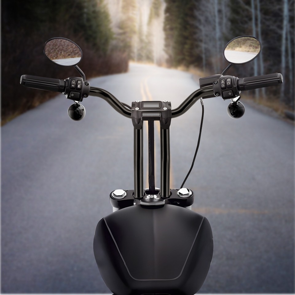 16" in Black Handlebar MX-T-Bars Fit For Harley Road King Softail Dyna ...
