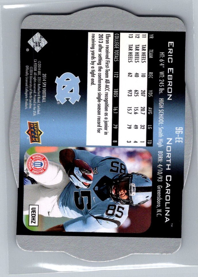 2014 Upper Deck Eric Ebron North Carolina Tar Heels #157 | eBay
