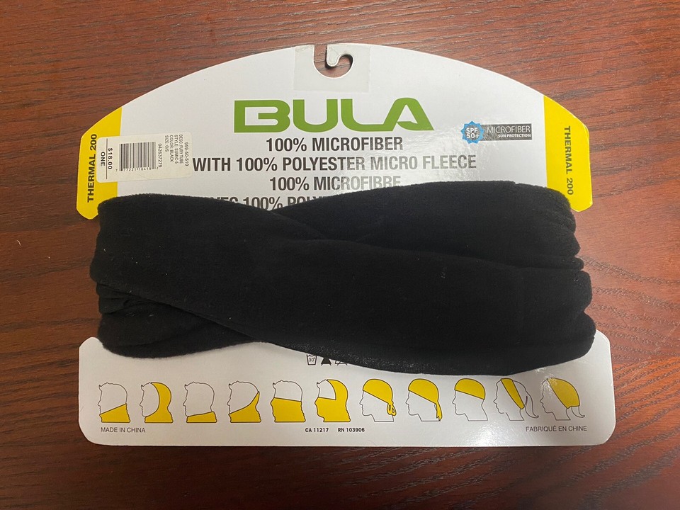 BULA ADULT THERAL 200 SPF 50+ MICROFIBERTUBE W/ STRETCH FLEECE BLACK ...