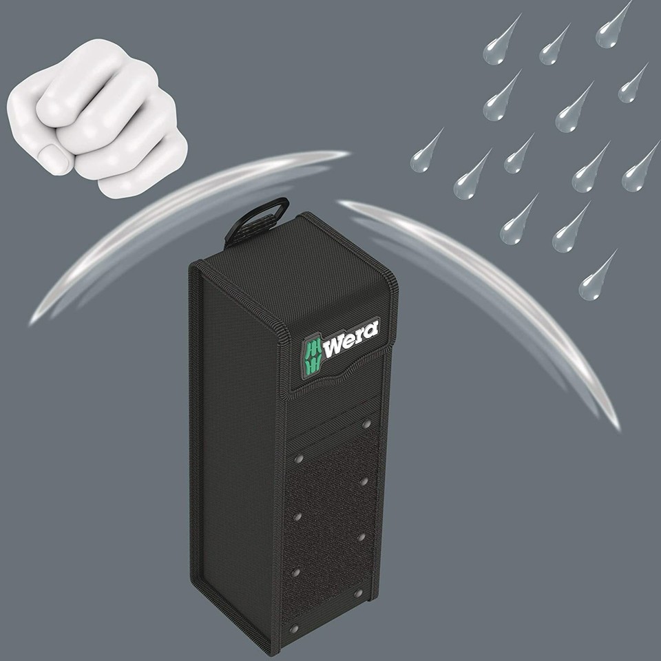 Wera 2go 7 High Textile Tool Storage Box Bag 100mm x 105mm x 300mm Case ...