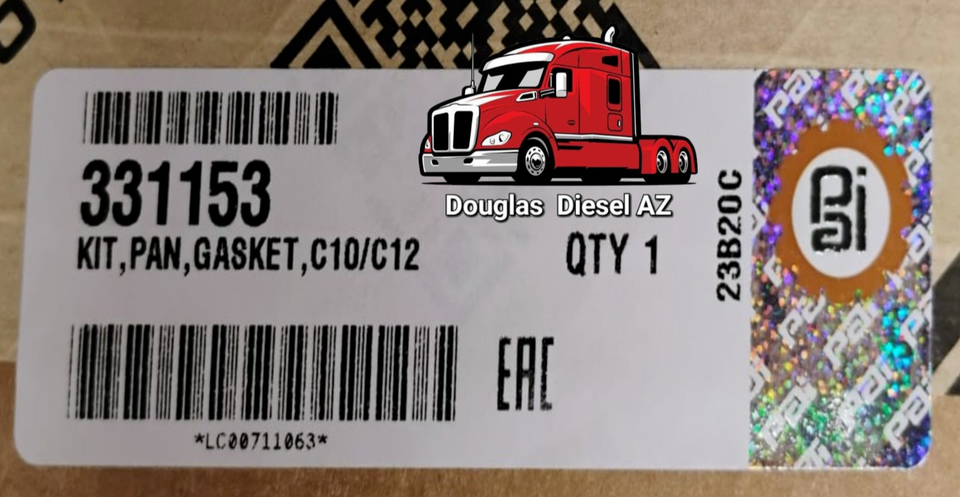 OIL PAN GASKET KIT for Caterpillar C10 / C12. PAI # 331153 Ref ...