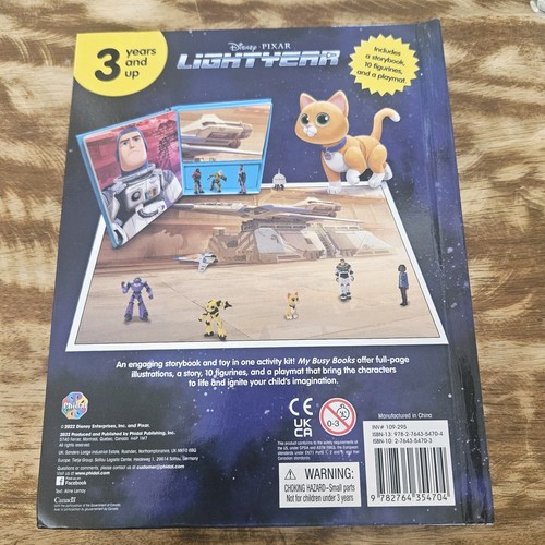 Disney Pixar Lightyear Storybook My Busy Books with 9 Figurines and ...
