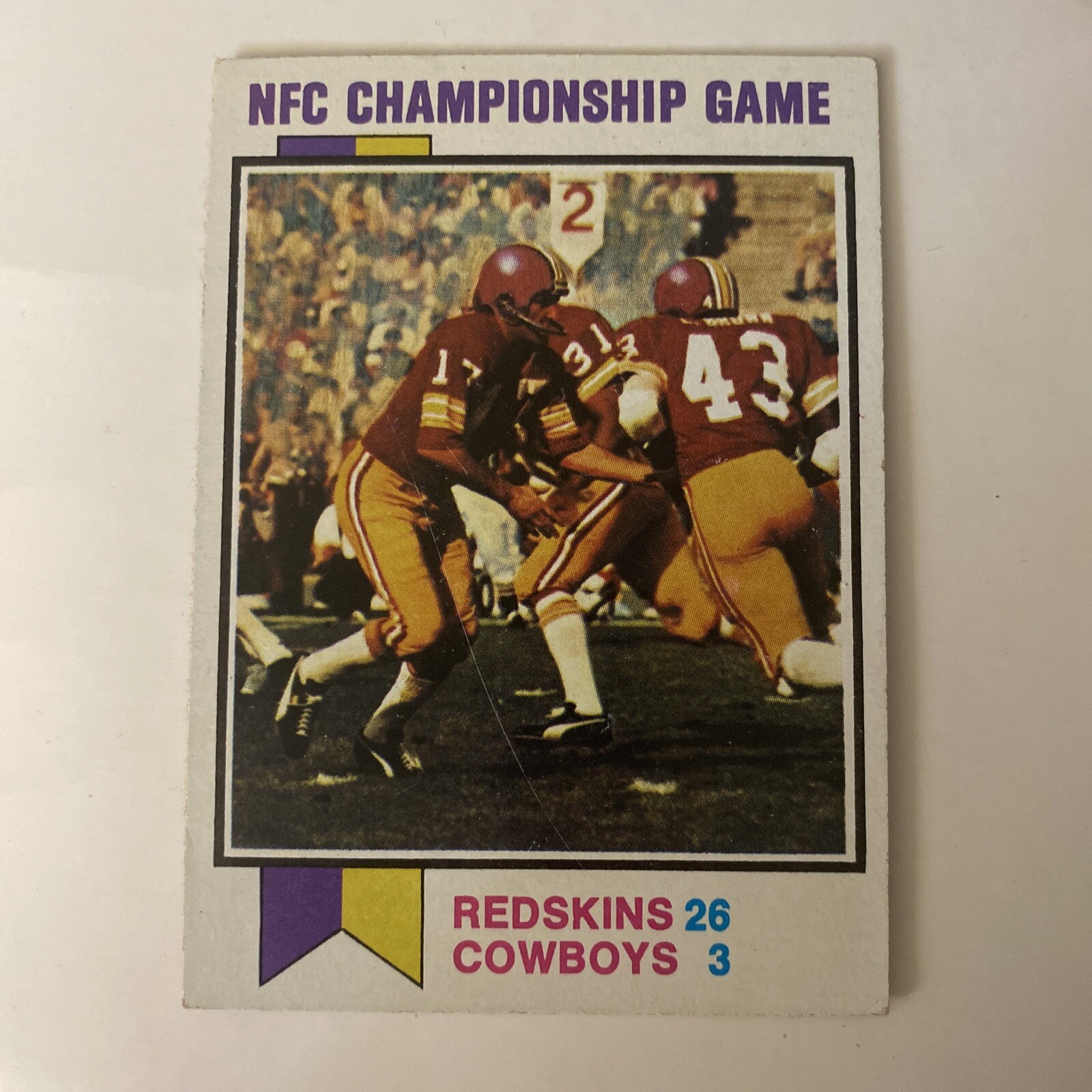 1973 Topps Football NFC Semi-Final Game Redskins Cowboys Card #137 | eBay