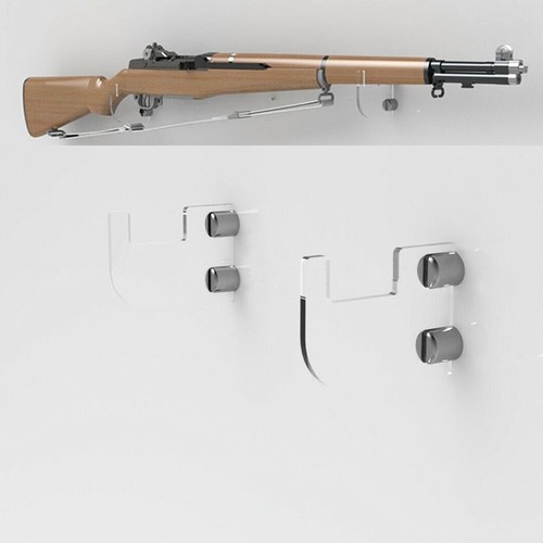 Acrylic Rifle Rack White Gun Wall Mount Display Bracket Gun Storage ...
