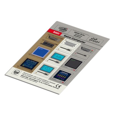 Retro Computer ️ STICKER fit for building blocks tiles /5001 | eBay