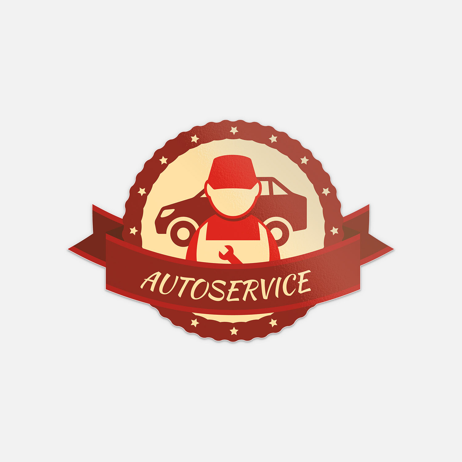 Autoservice Mechanic Badge Vinyl Sticker Decal | eBay