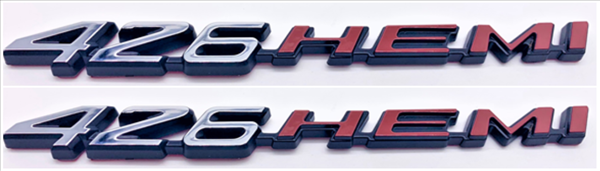 426 HEMI Emblems 2008- Present Challenger Charger Retro Hood, Shaker ...