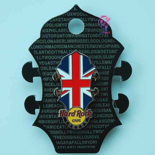 Hard Rock Cafe LONDON HR CORE HEADSTOCK FLAG Exclusive HRC Pin Pins New ...