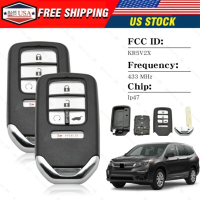 KR5V2X Smart Remote Key Fob for Honda Civic CR-V 2017 2018 2019 2020 ...