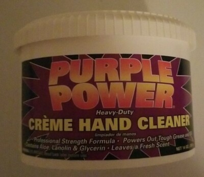 PURPLE POWER Heavy Duty Creme Hand Cleaner 14 oz Tub Power Out Grease ...