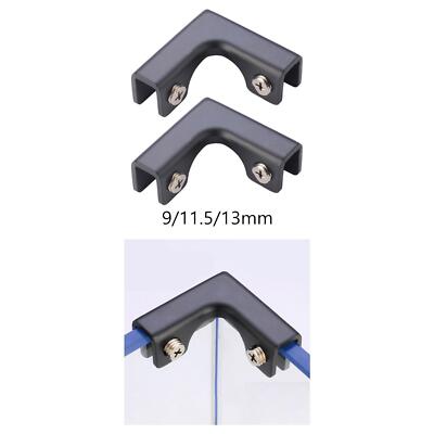2pcs Glass Fixing Clamp Clear Glass Fixing Clamp 2 Way Corner Guards ...