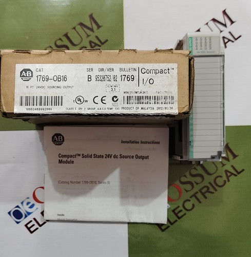 1769-OB16 ALLEN BRADLEY COMPACTLOGIX ANALOG OUTPUT MODULE 24VDC FAST ...